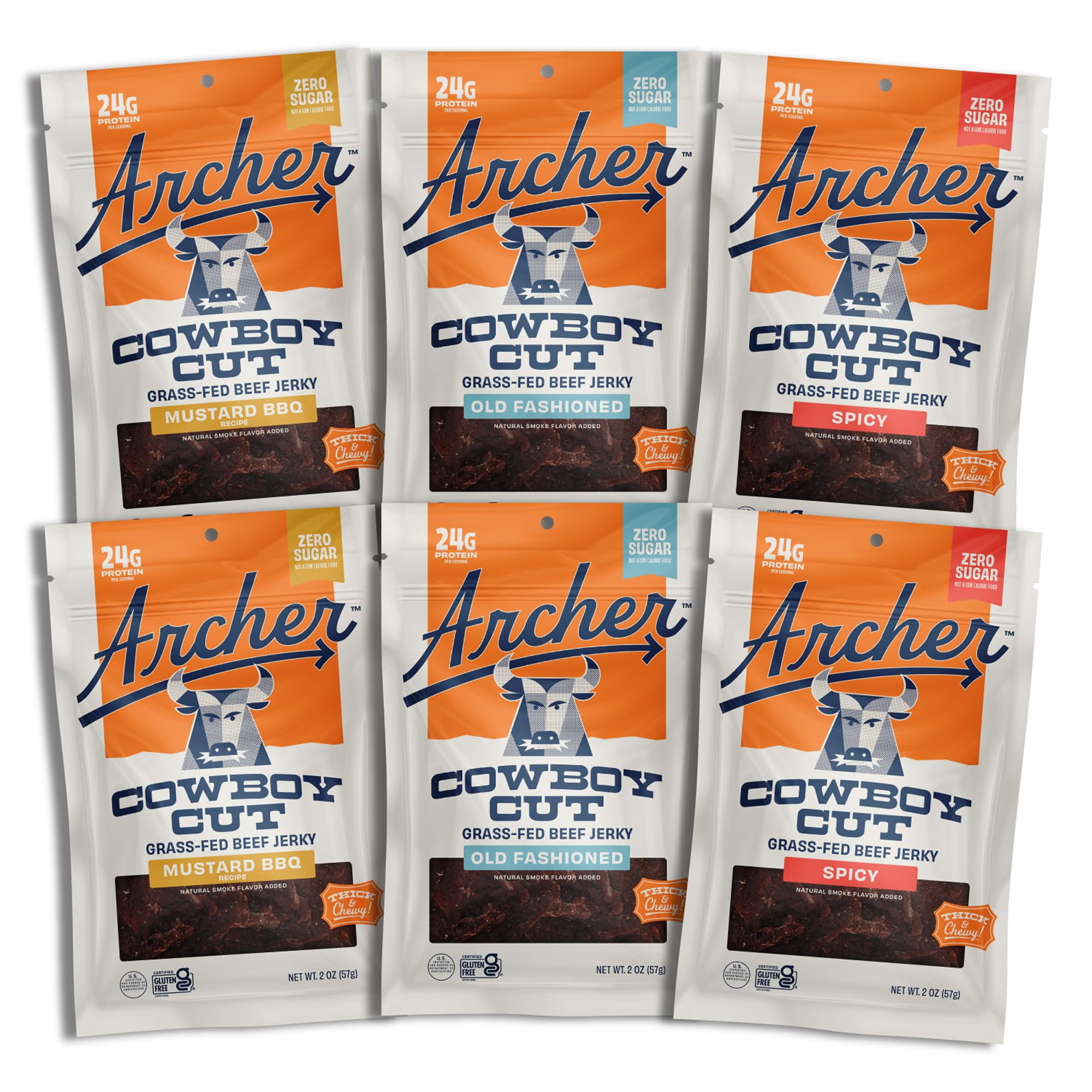 Archer Jerky Grass-Fed Beef AIF9 Jerky Variety Pack - Protein Snack ...