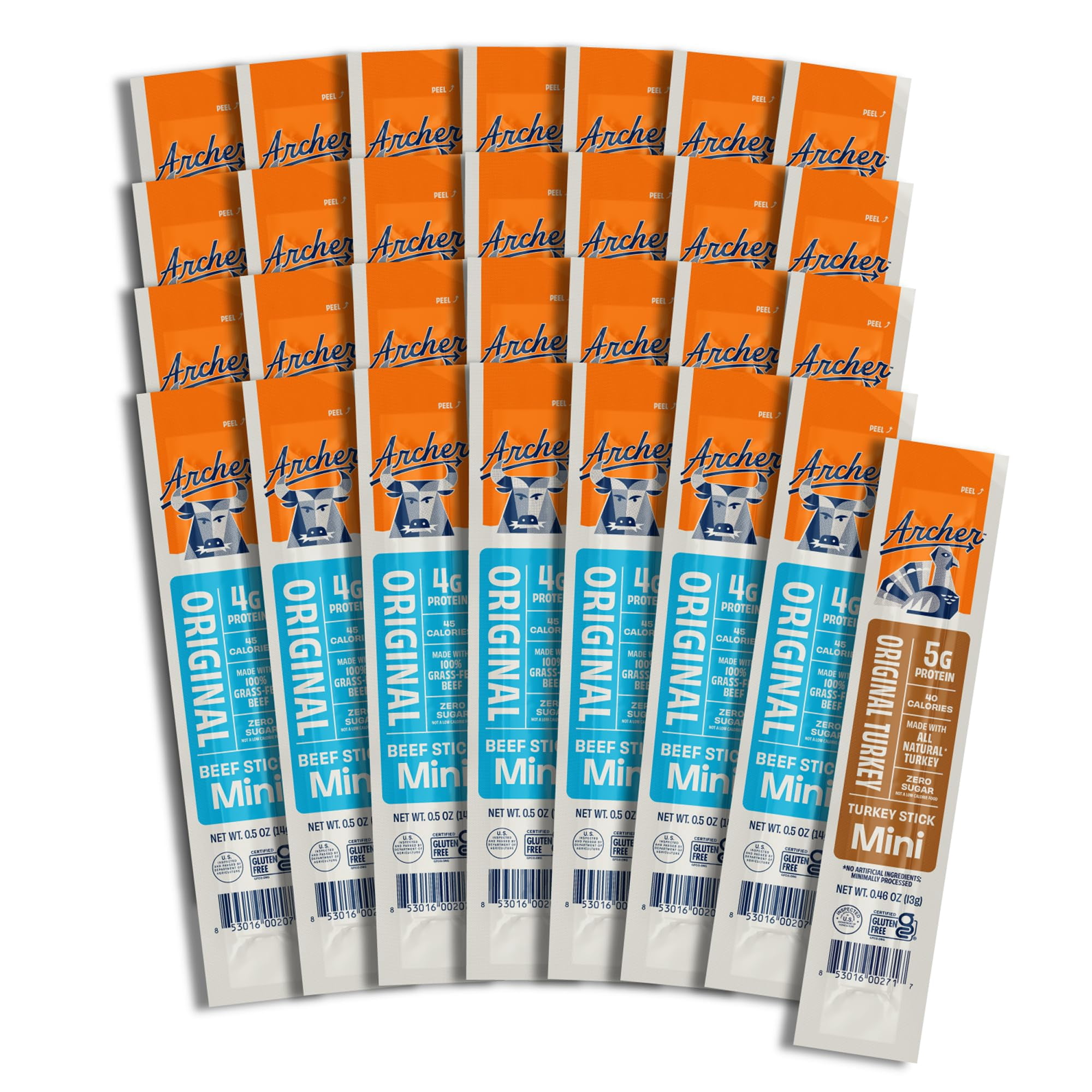 Archer Jerky Mini Beef Jerky Sticks - Grass-Fed Beef Sticks ...