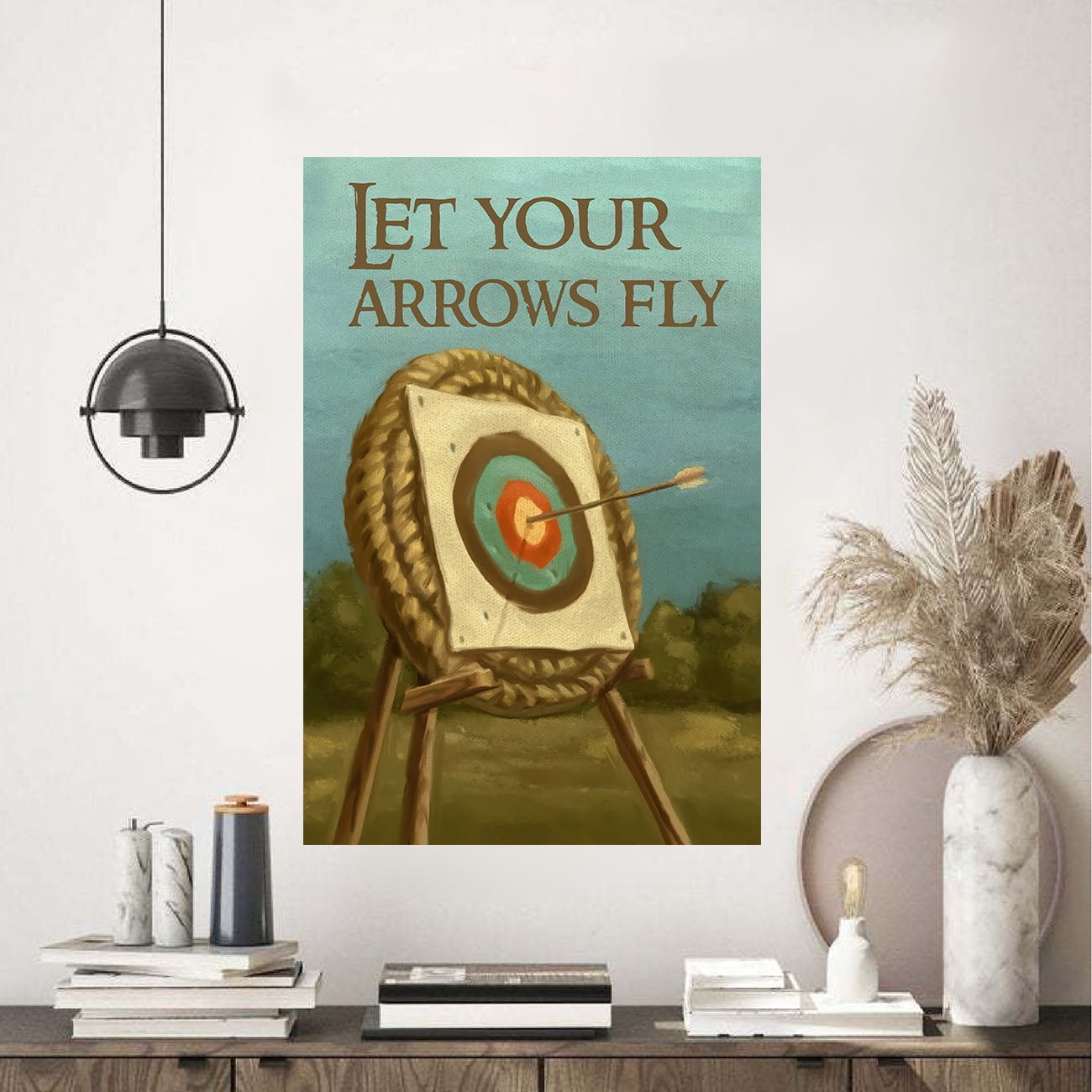 Archer Let Your Arrows Fly Poster Archer Poster Archery Poster gift for ...