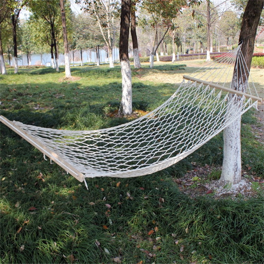 Archer Outdoor Travel Wooden Stick Cotton Rope Hammock Swing Hanging ...