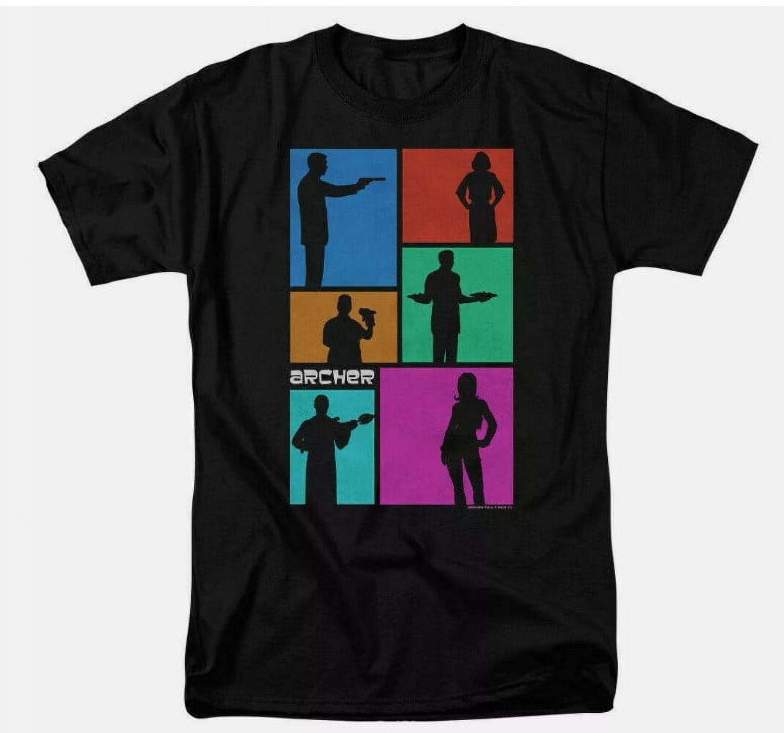Archer Silhouettes T Shirt Mens Licensed Cartoon Merchandise Lana ...