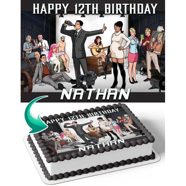 Archer TV Show Edible Image Cake Topper Personalized Birthday Sheet ...