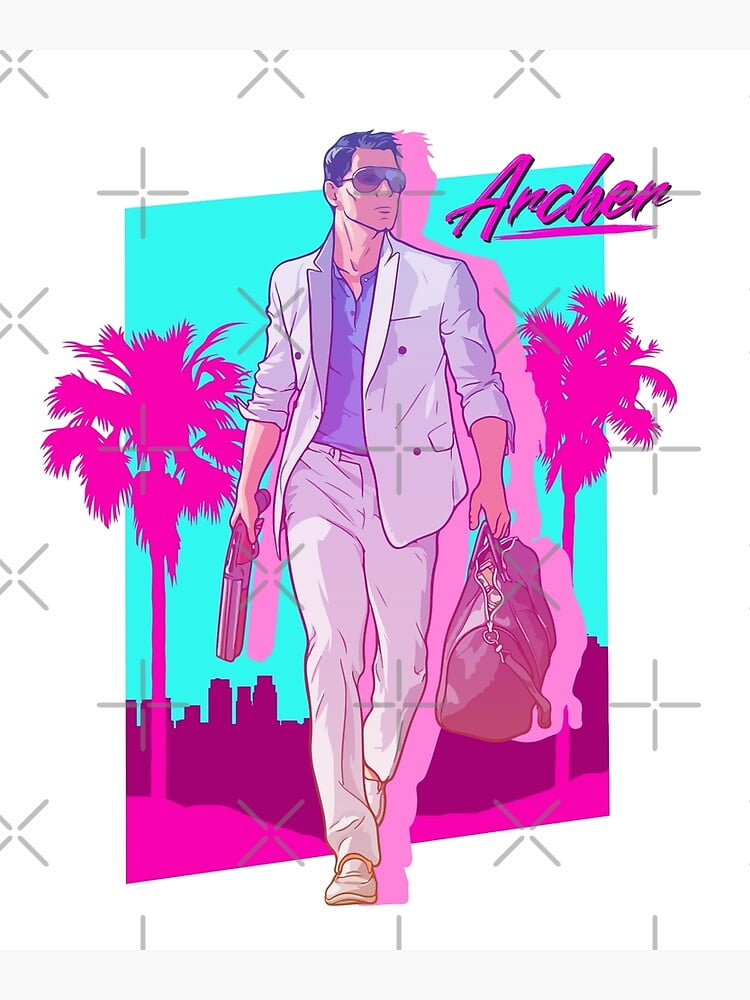 Archer - Vice Palm 80s Fashion Art Decor Frame - Walmart.com