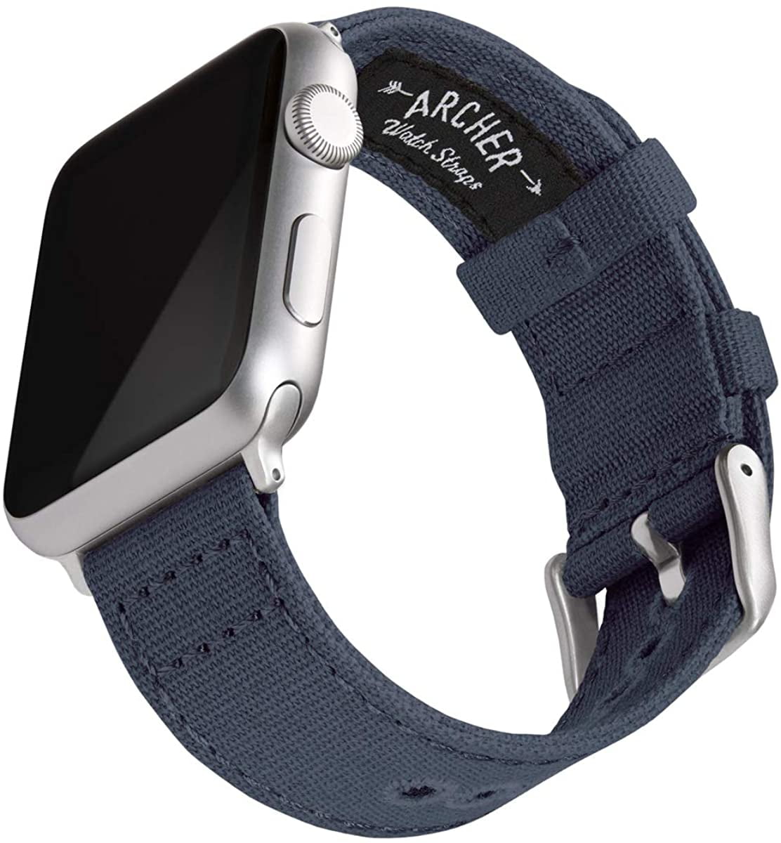 Archer Watch Straps - Canvas Watch Bands for Apple Watch Navy Blue ...