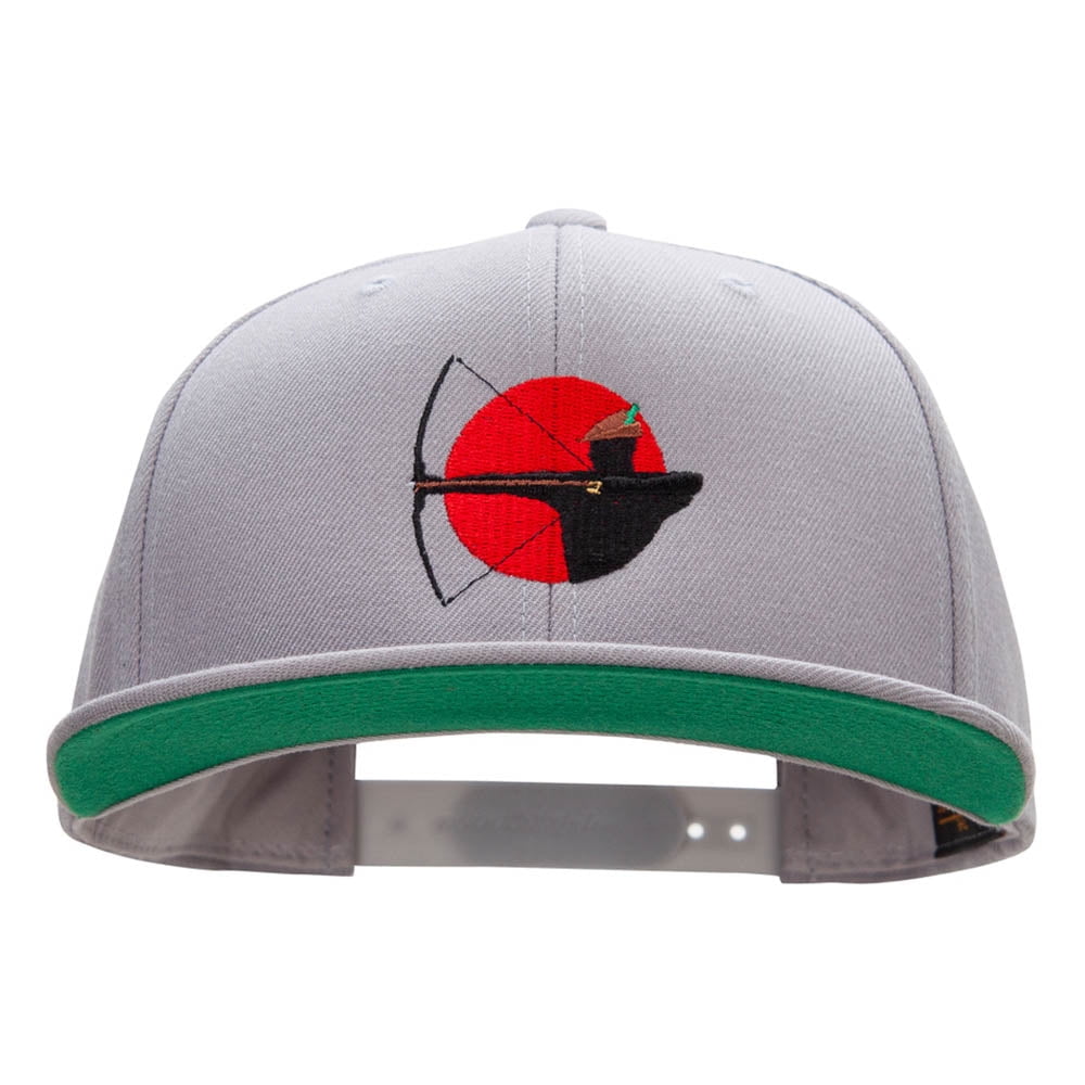 Archerer Embroidered Wool Blend Snapback Cap - Silver OSFM - Walmart.com