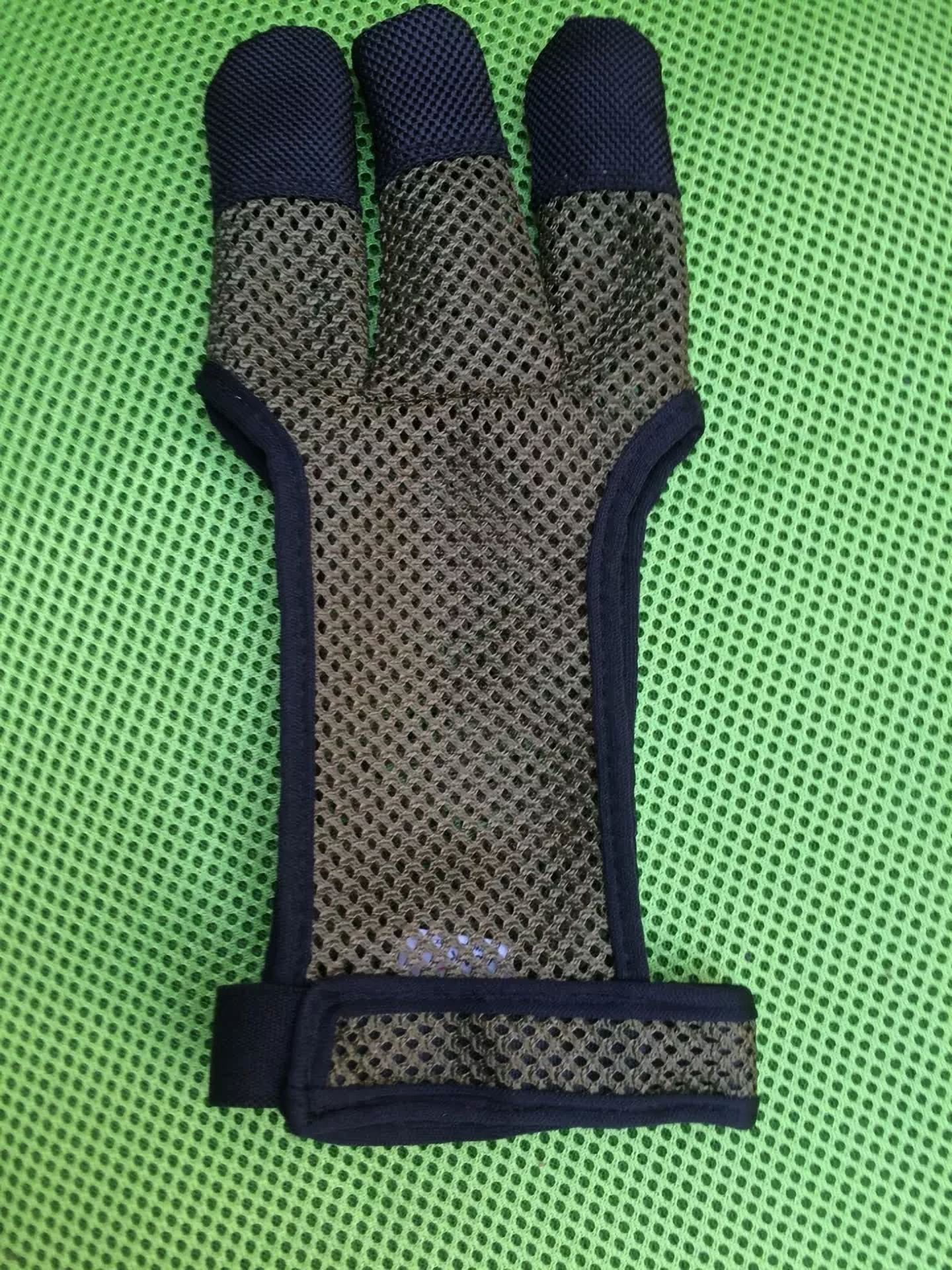 Archers Mesh Shooting 3 Finger Glove, Lightweight, Breathable Archery ...
