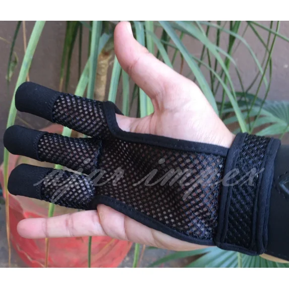 Archers Mesh Shooting 3 Finger Glove, Lightweight, Breathable Archery ...