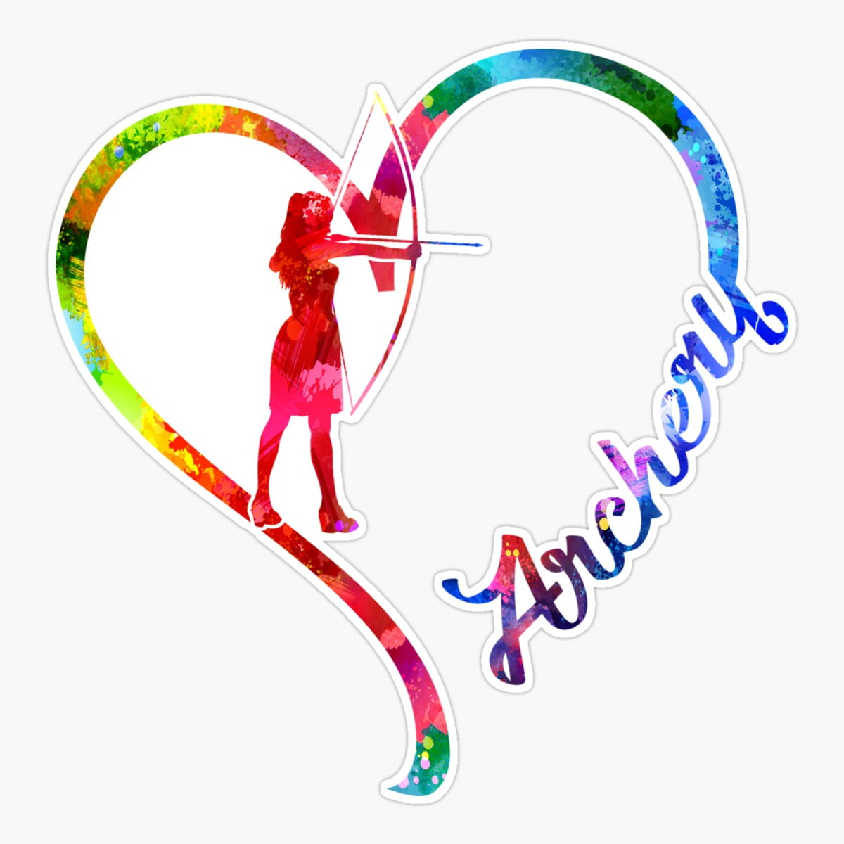 Archery Active Sport Everyday Decor Art Cozy Style Vinyl Sticker ...