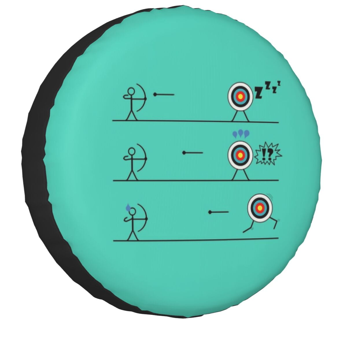 Archery And Gun Range Target Practice Graphic Spare Tire Cover Pouch ...