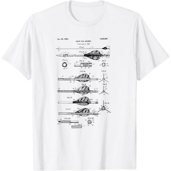 Archery Arrows Vintage Design T-Shirt - Compound Bow Tee, Birthday Gift ...