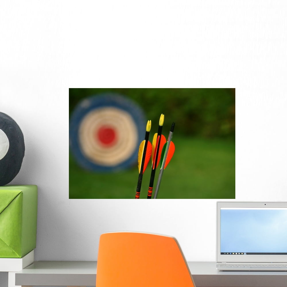 Archery Arrows and Target Wall Mural Decal Sticker, Wallmonkeys Peel ...