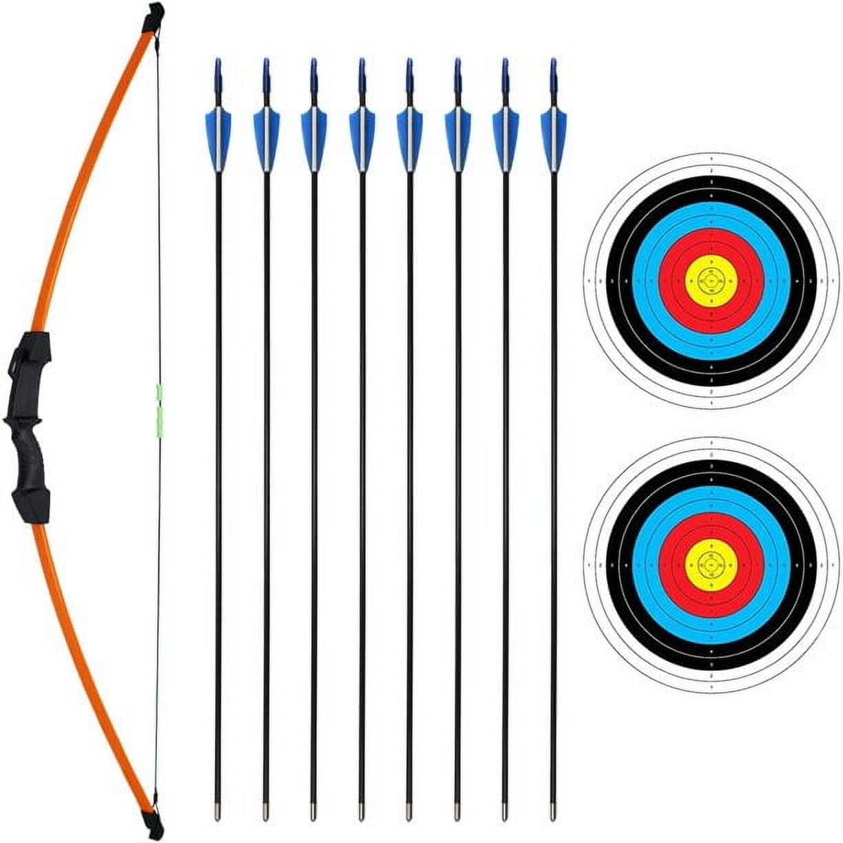 Archery Bow and Arrow Set 45 Inch Start Recurve Bow Outdoor Sports Game ...