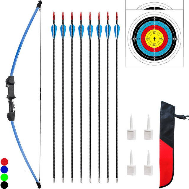 Kids & Juniors Archery Set – 45 Inch Bow, 8 Arrows, 2 Targets, 18 Lb ...