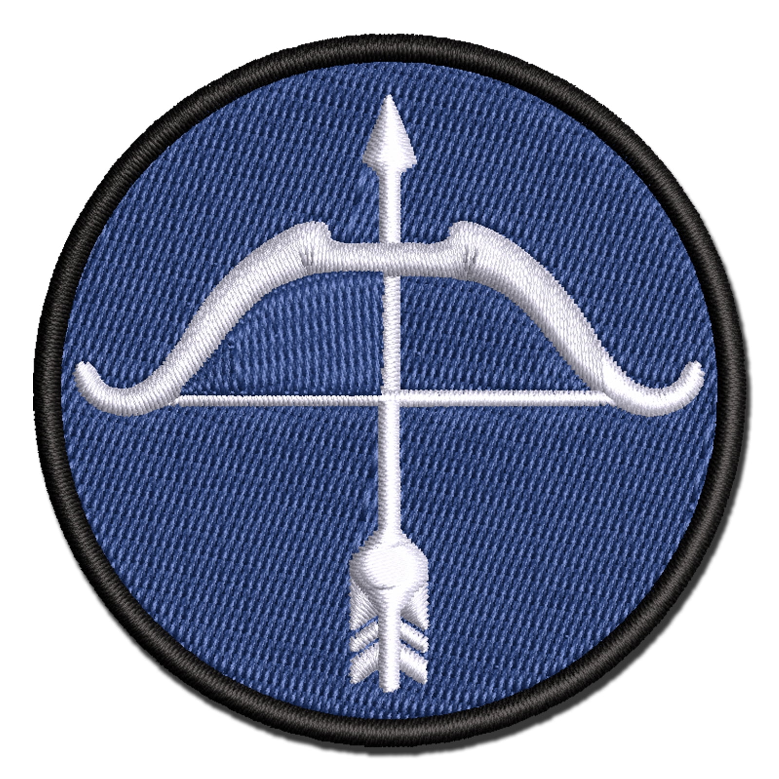 Archery Bow and Arrow Applique Multi-Color Embroidered Iron-On Patch ...