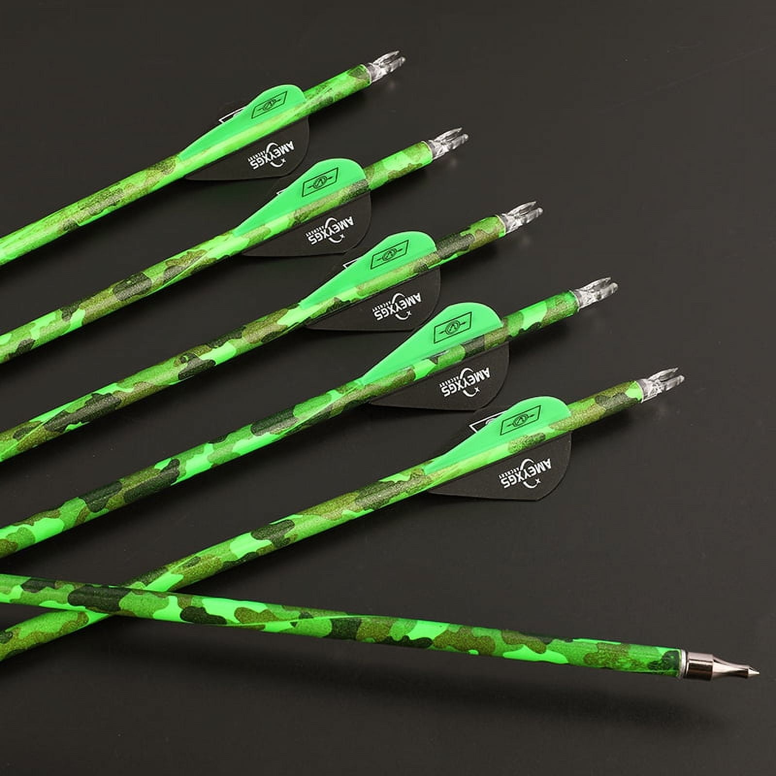 Archery Camo Carbon Hunting Arrows for Compound Recurve Bow Practice ...
