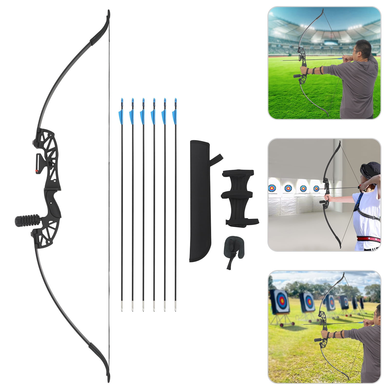 Archery Compound Bow Kit, 40lbs Right-Handed Recurve Bow, Full Set with ...