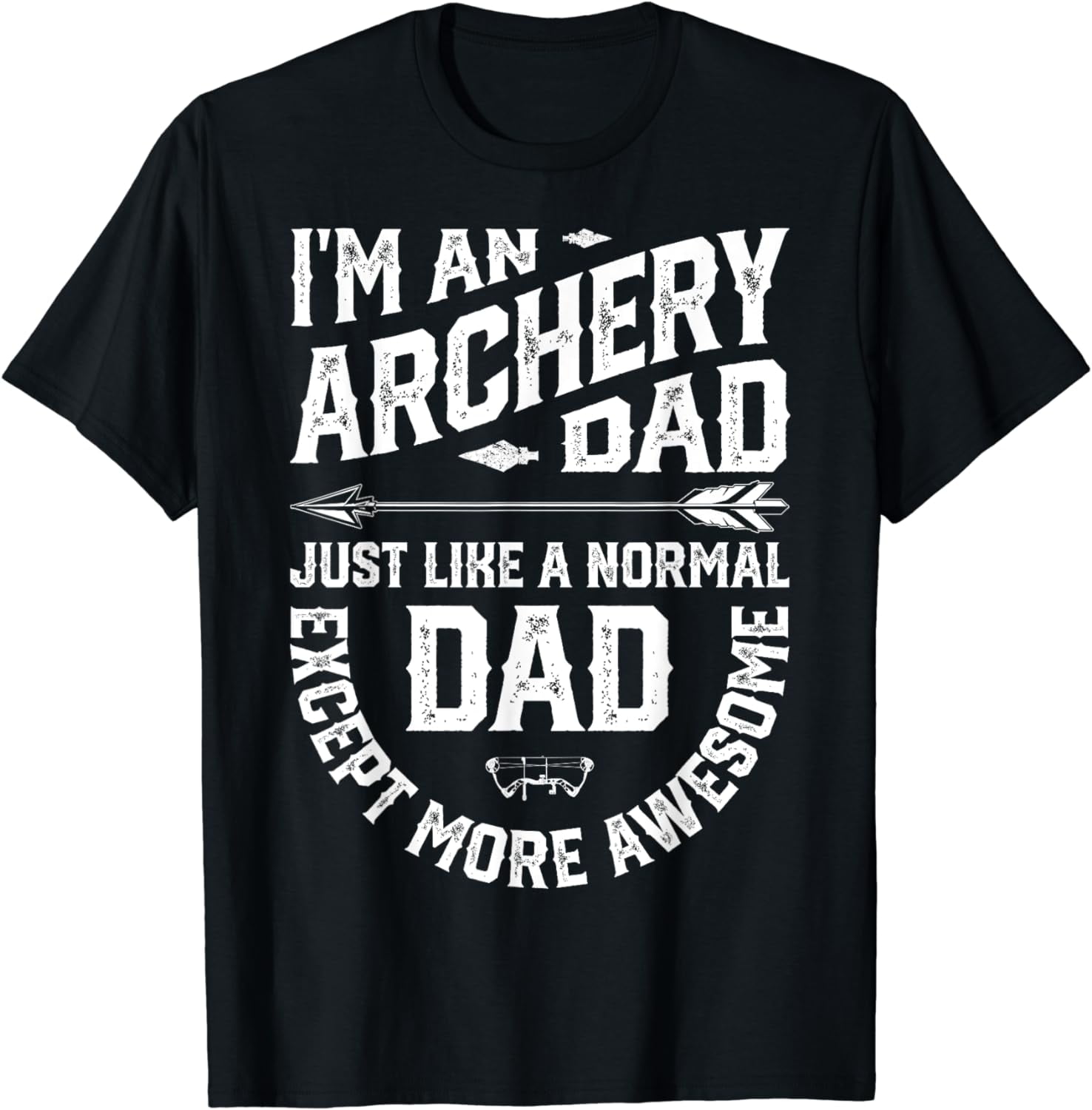 Archery Dad Archer Men Fathers Day Vintage Bow And Arrow T-Shirt ...