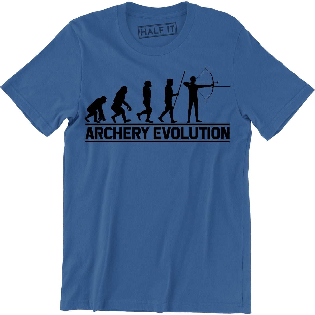 Archery Evolution Funny Archer's Long Bow Arrows Target Equipment Mens Tee Shirt - Walmart.com