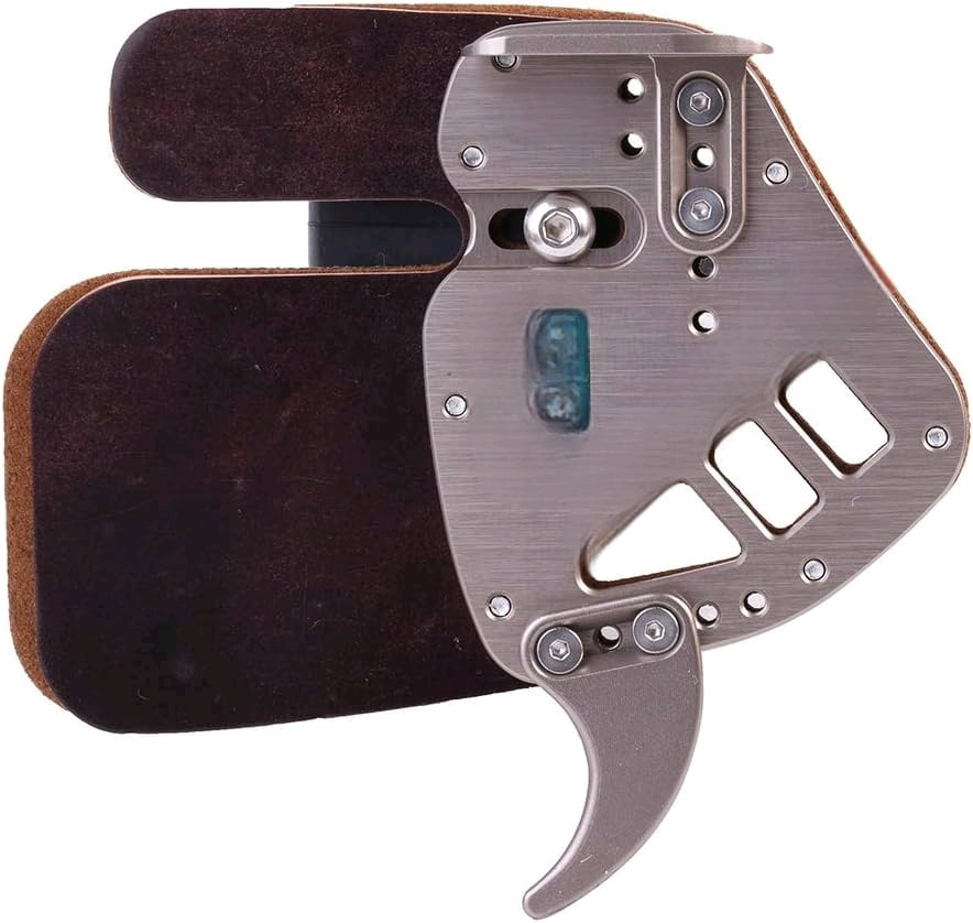 Archery Finger Tabs Cordovan Leather + Aluminum Finger Guards for ...