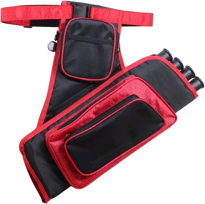 Archery Hip Quiver for Arrows - 3 or 4 Tube Bow Belt Quiver Waist ...