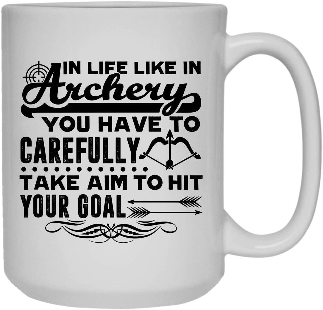 Archery Hit Your Goal Cup, Coffee Mug, Iced Coffee Mug 15 oz - Walmart.com