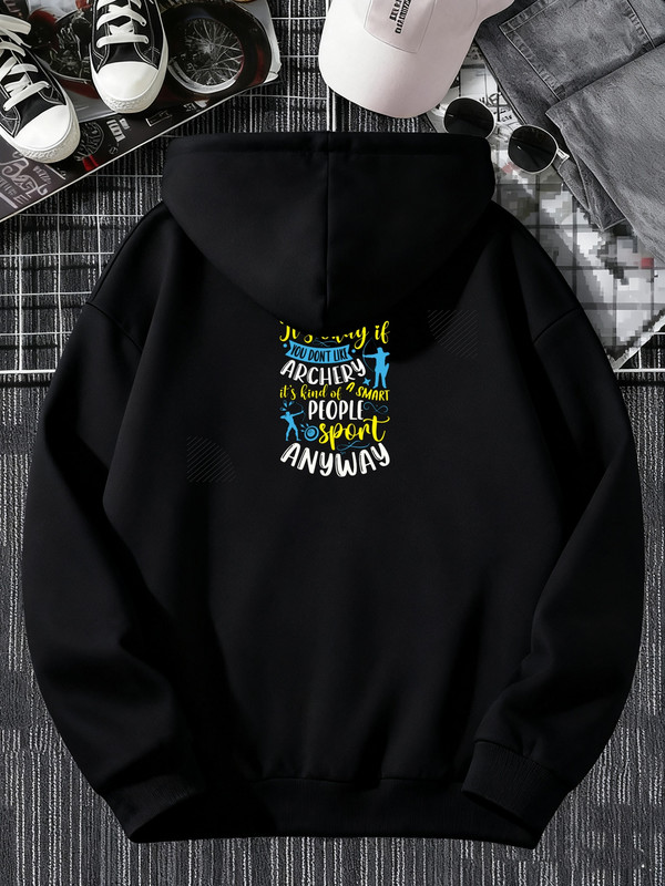 Archery Hoodie sweatshirt game mens machine washable black hoodies for ...