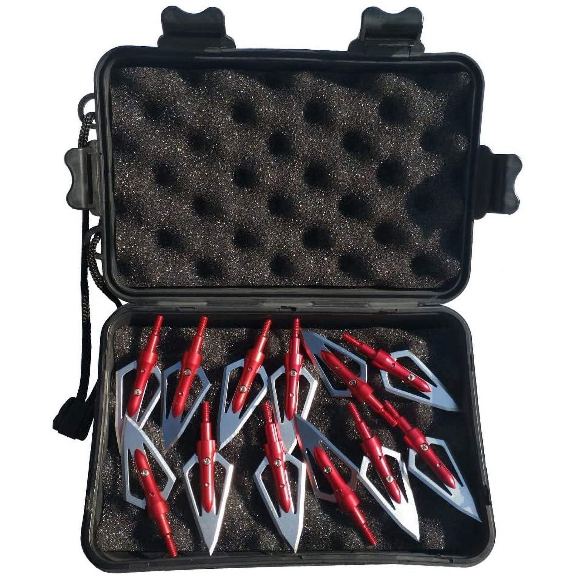 Archery Hunting Arrowheads Arrow Points Broadheads Storage Box Blades Arrow Tips Target Practice ...