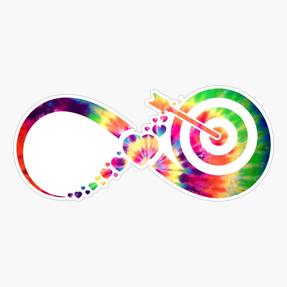 Archery Infinity Tie Dye Er, Phone Decal Water Bottle Stickers Car ...