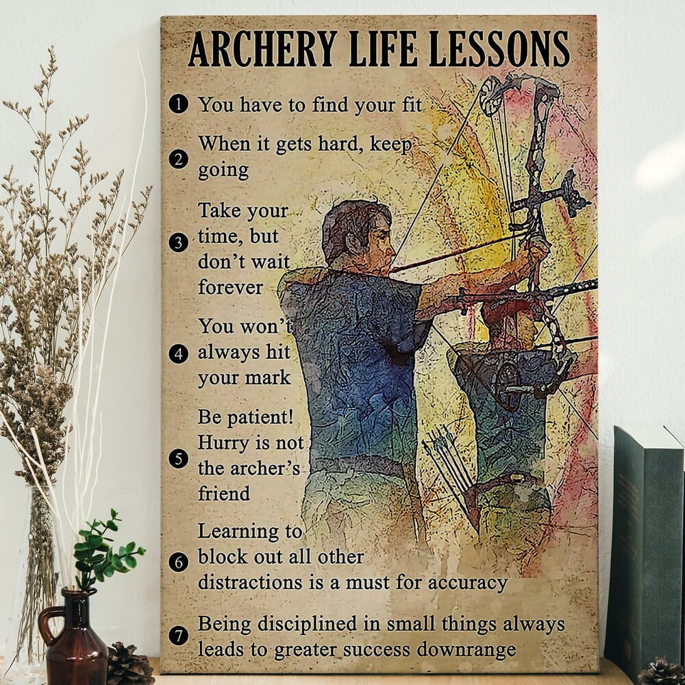 Archery Life Lessons Knowledge Poster, Archer Poster, Archery Life ...