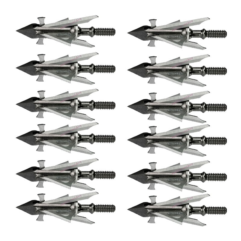 Archery Mechanical Broadheads 100 Grain Expandable Blades, Hybrid 4 ...
