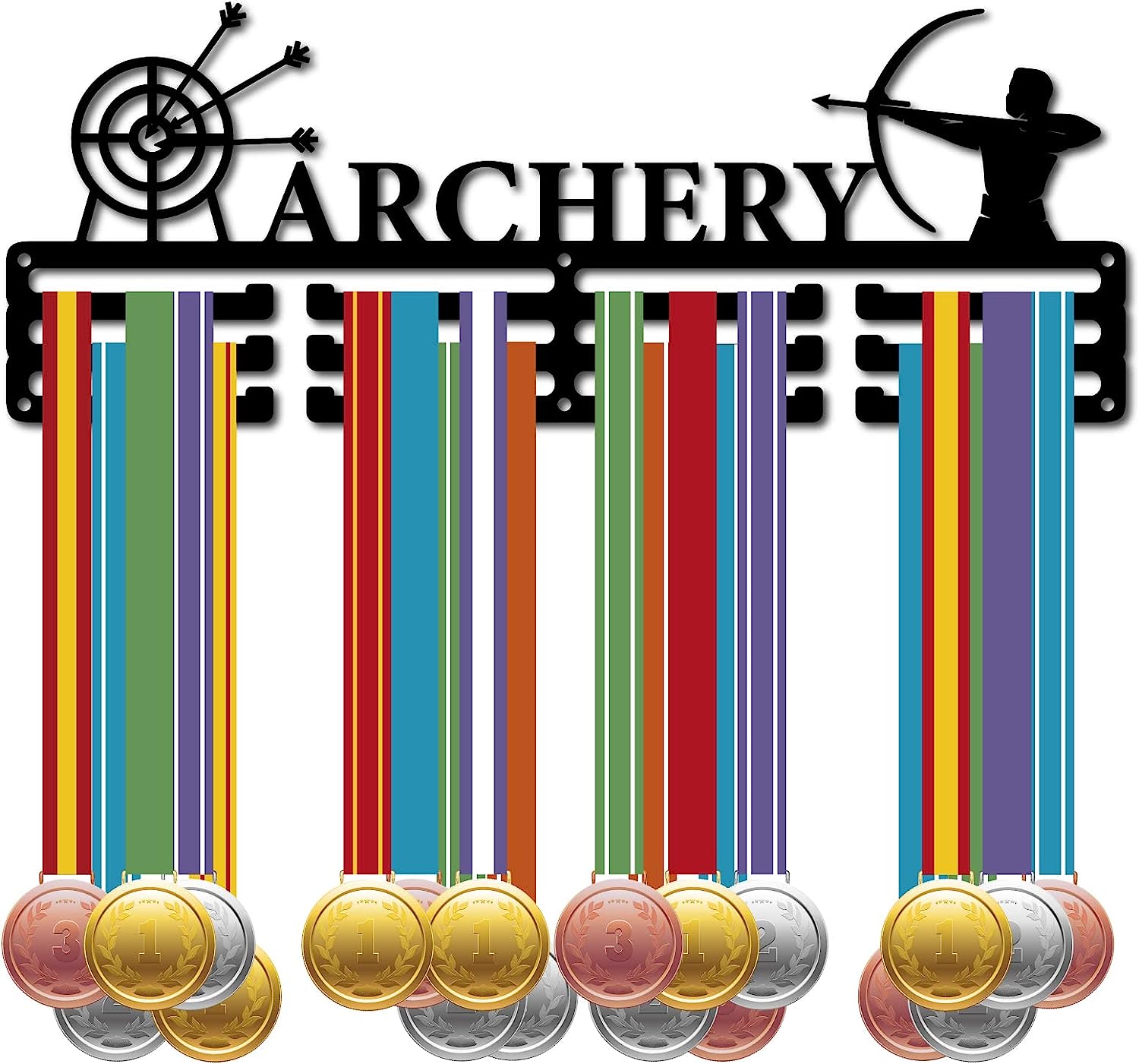 Archery Medal Hanger Display Sports Medal Holder Over 60+ Medals Award ...