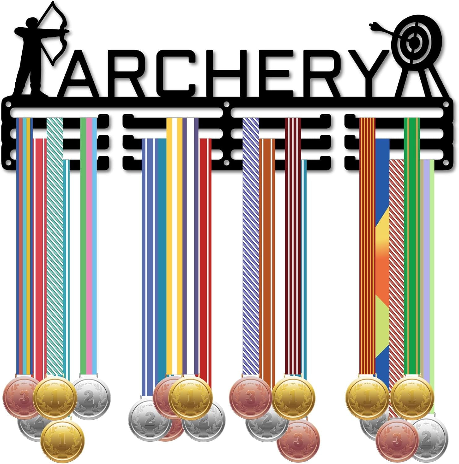 Archery Medal Holder Sports Medal Hanger Display and Arrow Iron Hooks ...