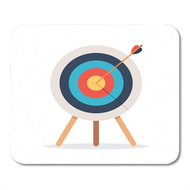 Archery Target Arrow Standing on Tripod Goal Achieve Bullseye Aim Dart ...