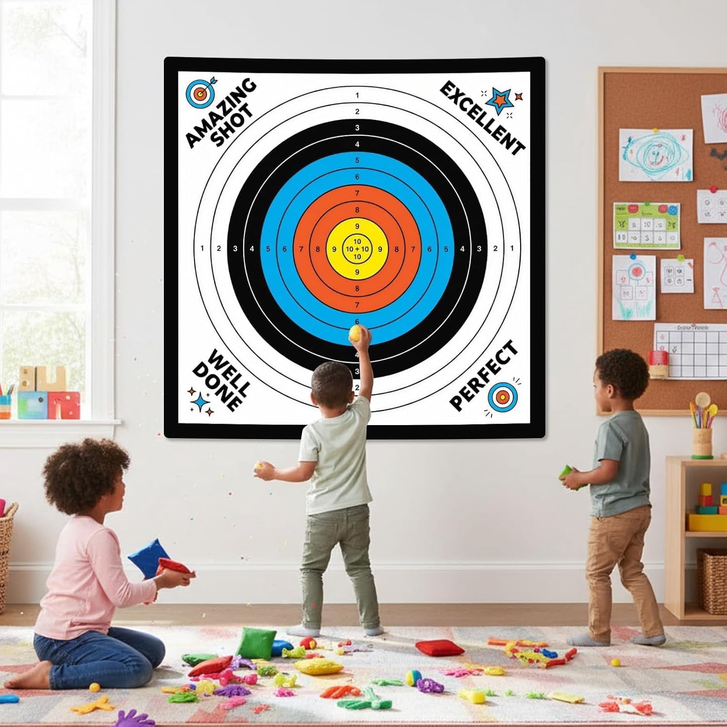 Archery Target Tapestry, Game Tapestries for Sticky Toys Cornhole ...