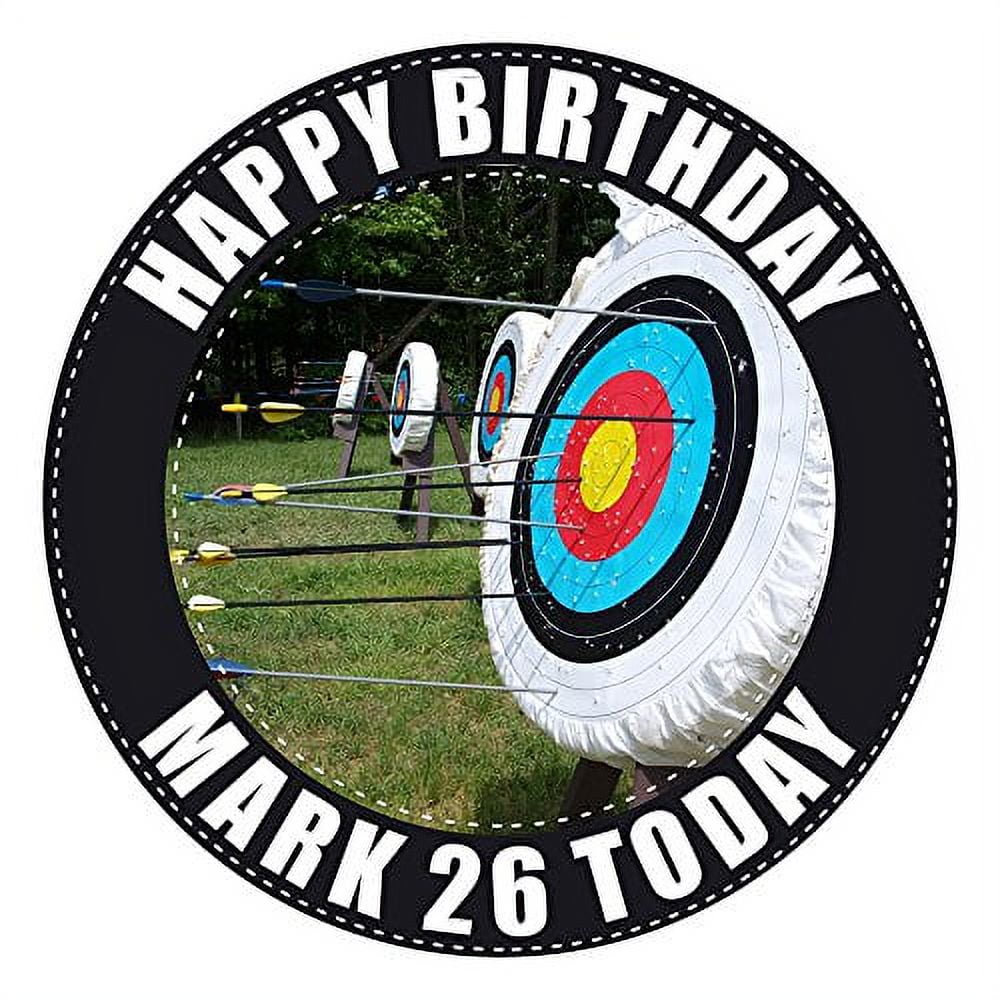 Archery Target Topper 7.5 Inch Edible Frosting Cake Topper - Walmart.com