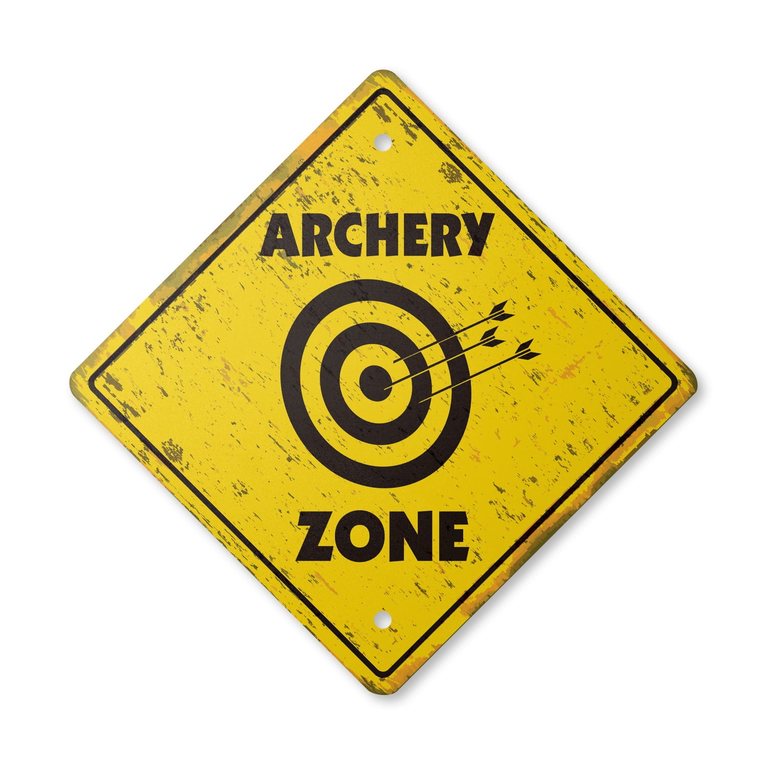 Archery Vintage Crossing Sign Zone Xing | Indoor/Outdoor Plastic | 14 ...