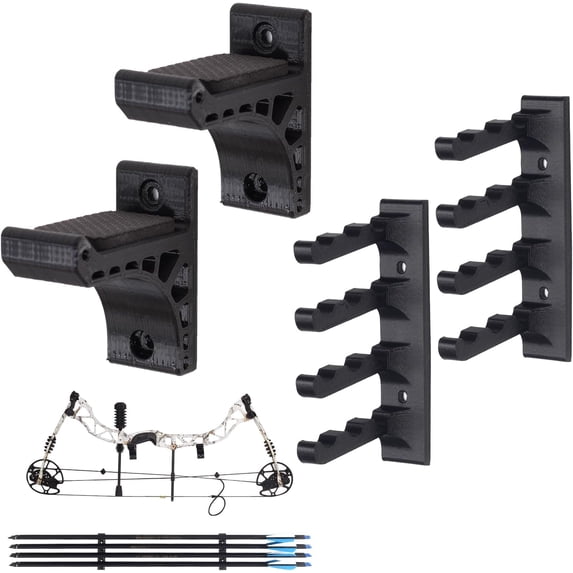 Archery Wall-Mounted Bow Rack and Arrow Holder - Bow Wall Mount Storage ...