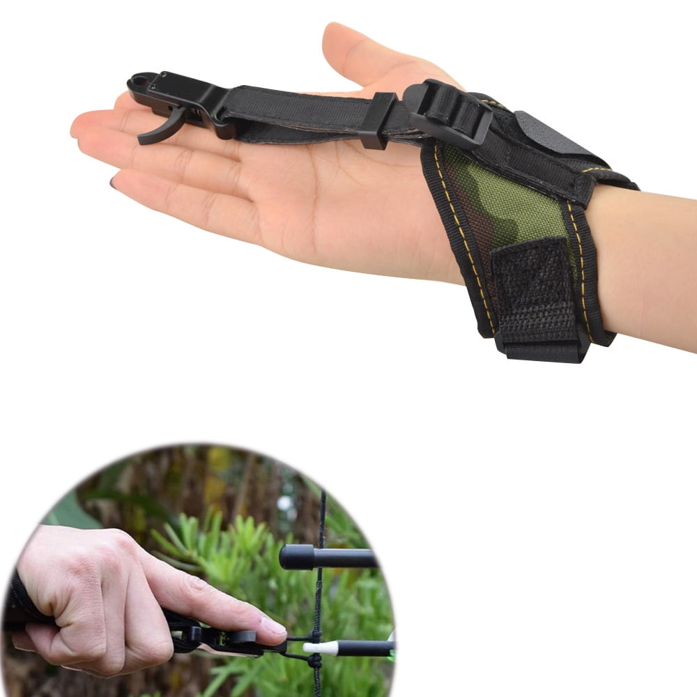 Archery Wrist Release Aid Trigger Adjustable Strap Caliper Compound Bow ...