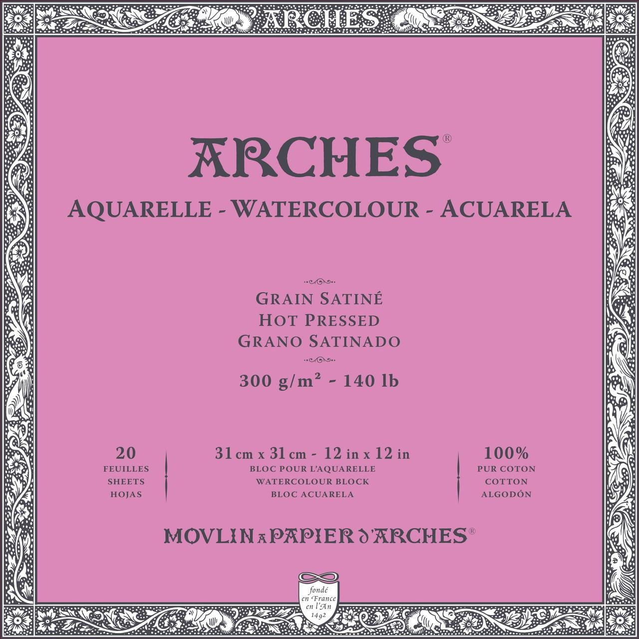 Arches 12" X 12" Watercolor Paper (20 Sheets) - Walmart.com
