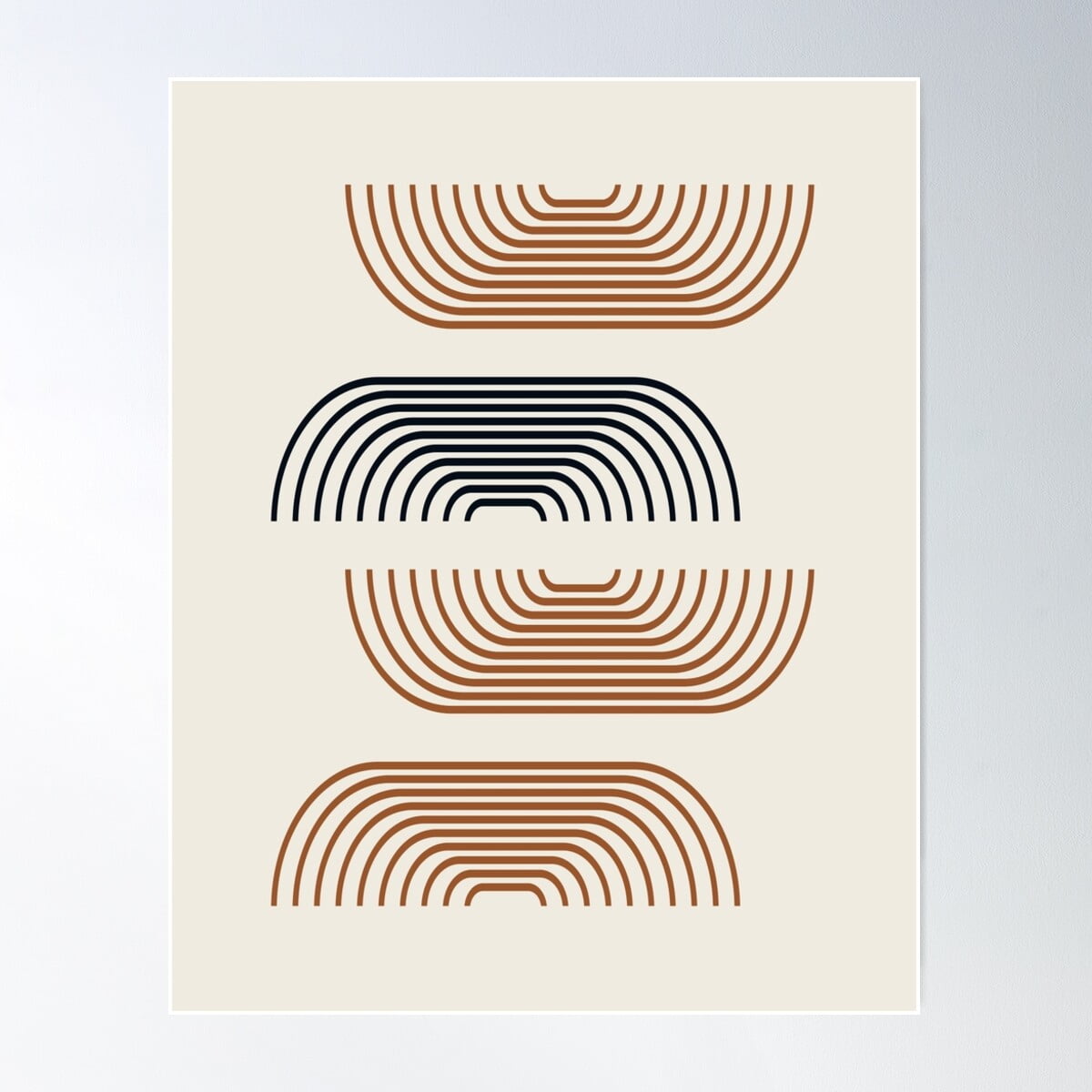 Arches Black Rust Poster Wall Art, Modern Wall Decor For Living Room ...