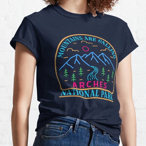 Arches National Park Line Art Classic T-shirt - Walmart.com