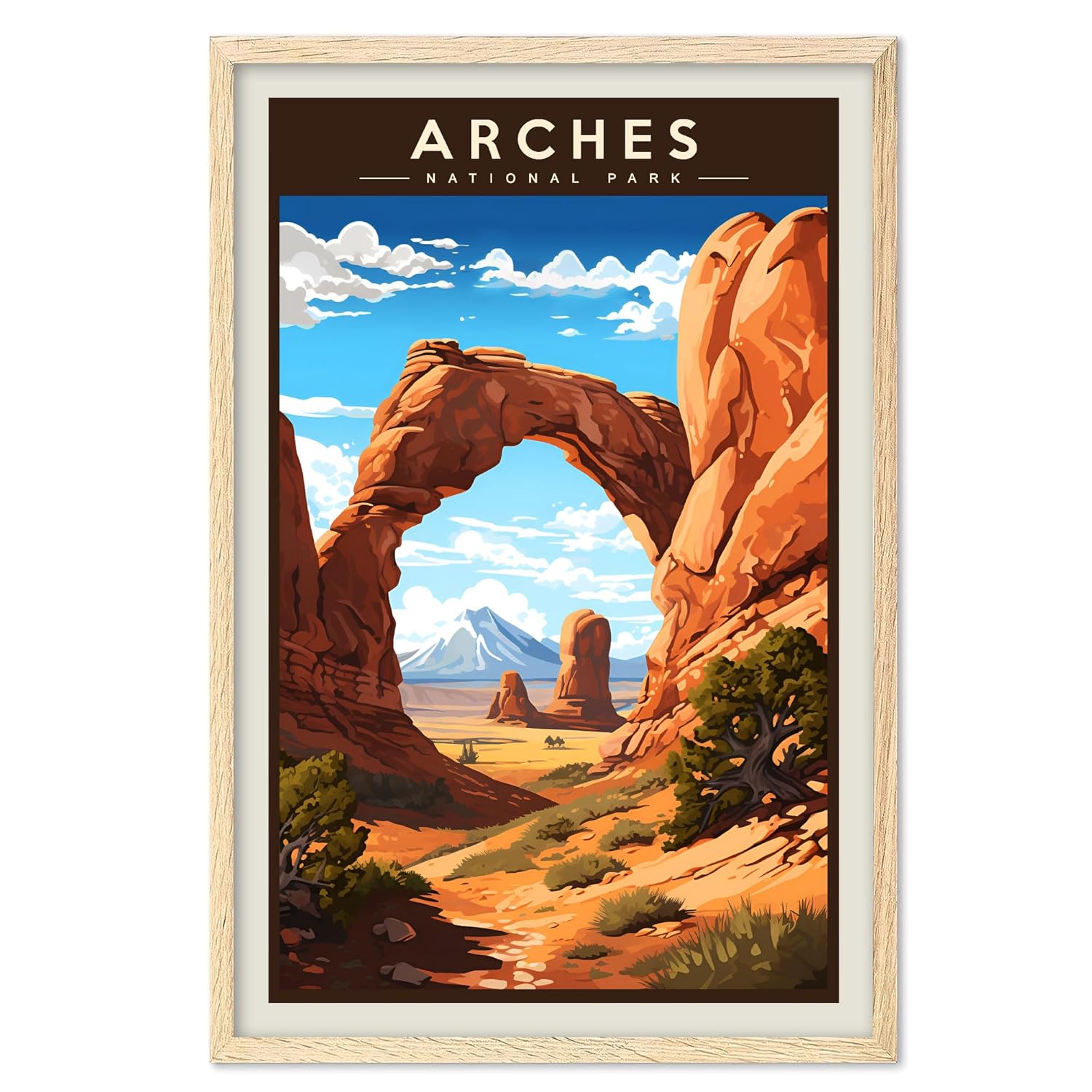 Arches National Park Poster, National Park Posters, National Park Wall ...