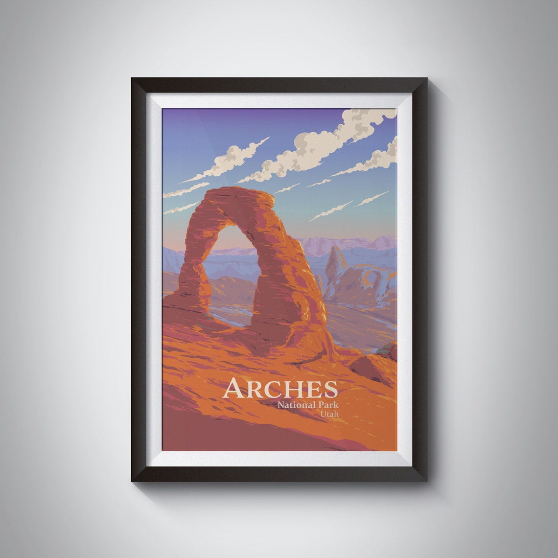 Arches National Park Poster, Utah, Usa Travel Print, Delicate Arch ...