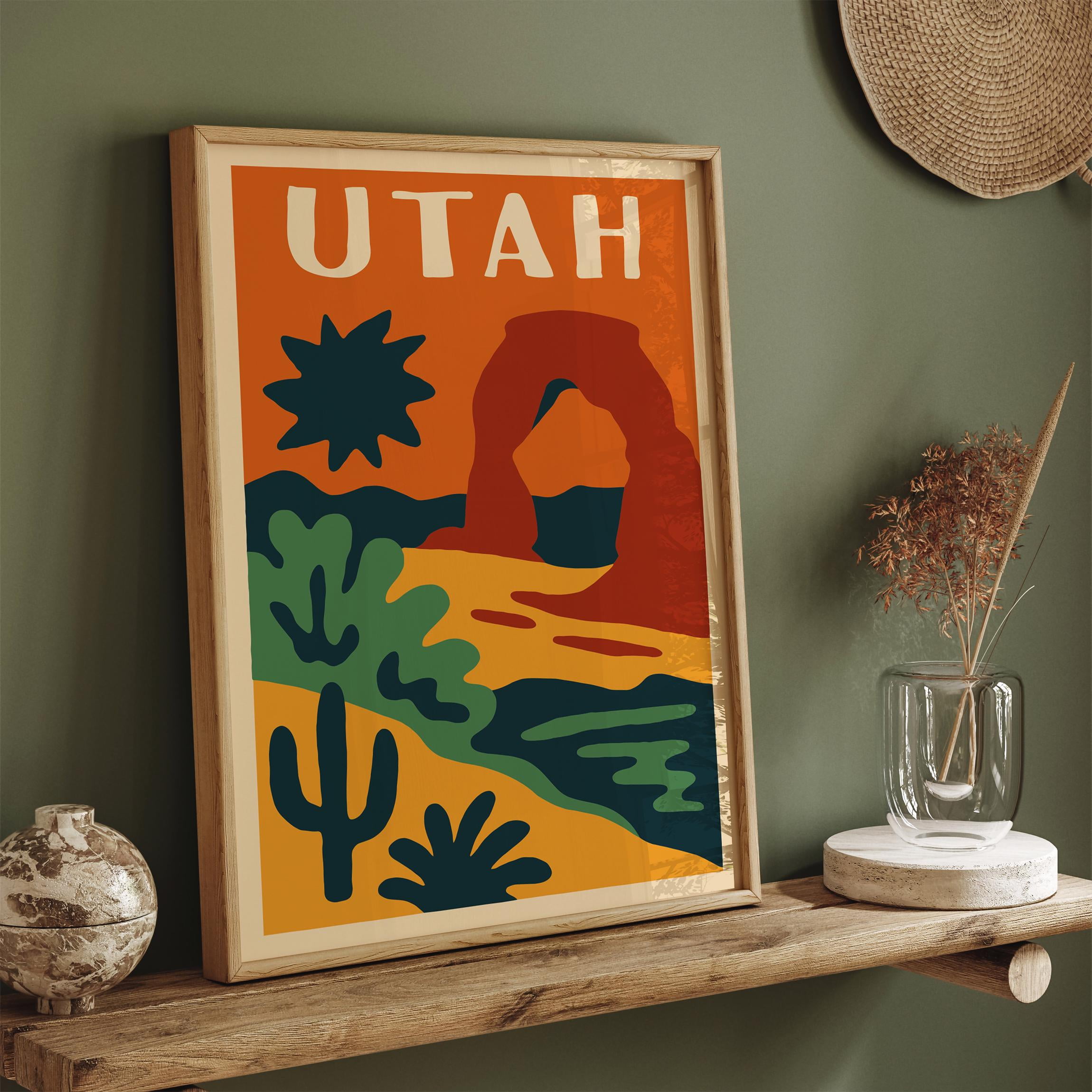 Arches National Park Print: Retro Utah Travel Poster, Mid-Century ...