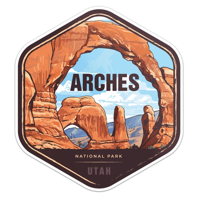 Arches National Park Sticker Phone Decal Water Bottle Stickers Car ...