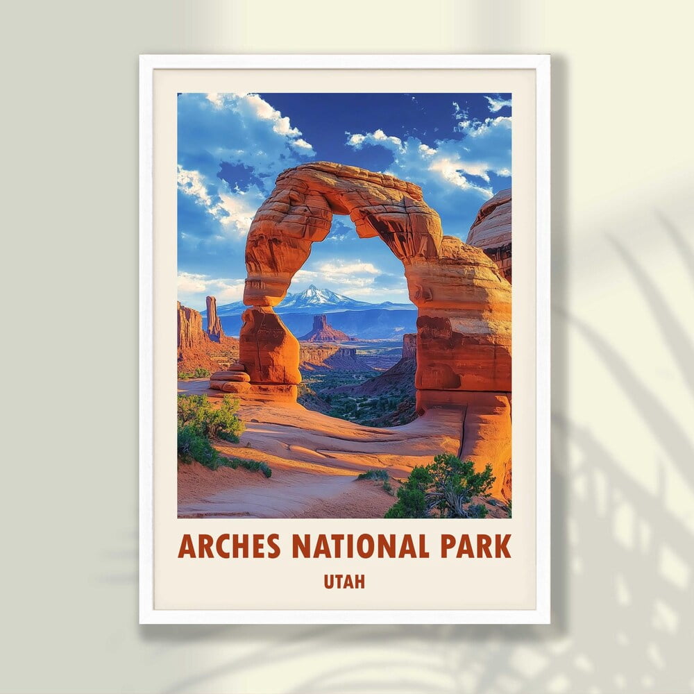 Arches National Park Travel Poster - Arches National Park Print Travel ...