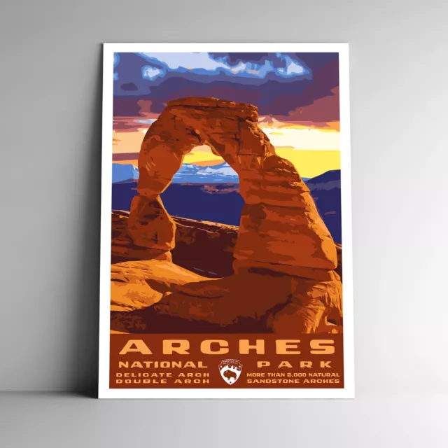 Arches National Park Travel Poster Utah United States Poster NO FRAMED ...