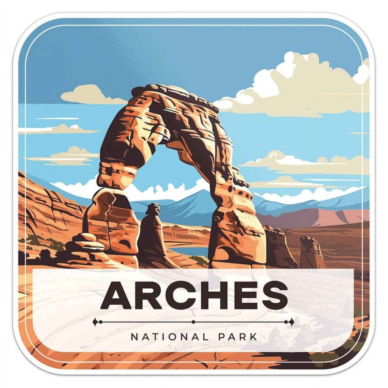 Arches National Park Usa Decal Sticker Phone Decal Water Bottle ...