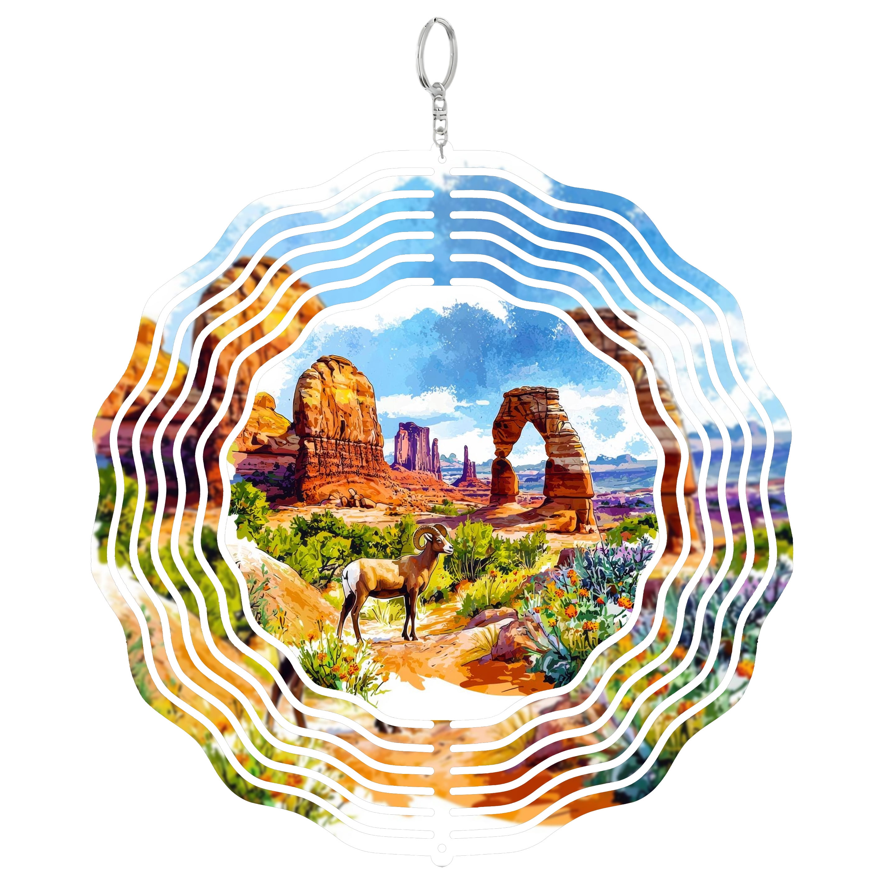 Arches National Park Utah 3D Wind Spinner Stainless Steel Kinetic Art ...