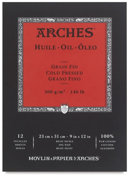 Arches Oil Paper Pads - 9" x 12", 12 Sheets - Walmart.com